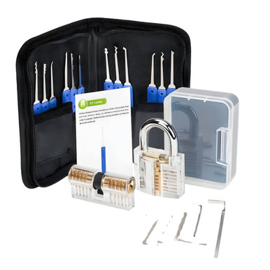 Lock Pick Set with Transparent Locks