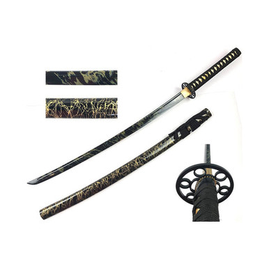 Gold & Black Pattern High Quality Sword - Ice Imports