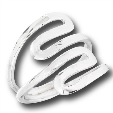 Stainless Steel Wavy Ring
