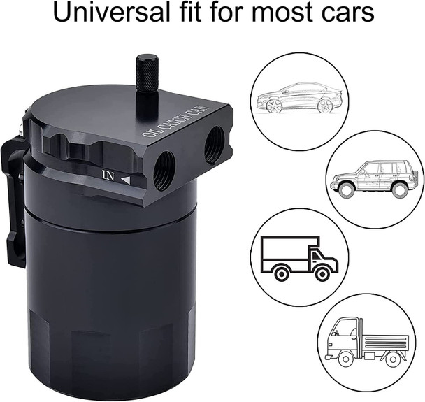 Oil Catch Can GENERIC 2-Port with 3/8 fitting for Toyota Prius / Lexus ...