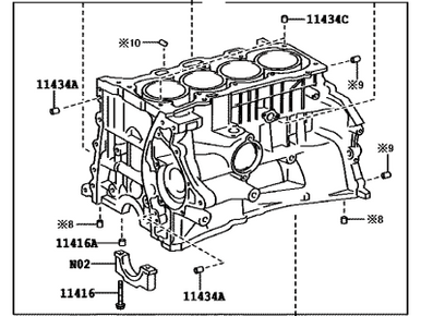 BLOCK SUB-ASSEMBLY, CYLINDER