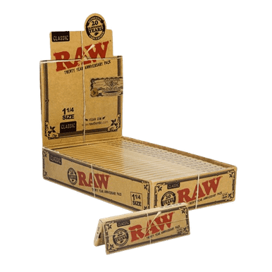 Raw Classic Rolling Paper 20th Anniversary 1 1/4 - 24pk 50ct - The ...