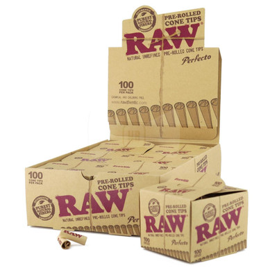 RAW Perfecto Pre-rolled cone tips 100ct - 6pk