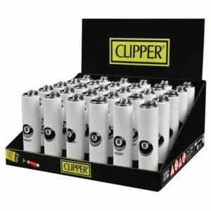 Clipper Lighters 30ct Cover Design Display - Metal Cover 8 Ball