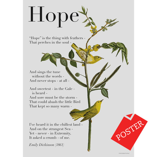 Emily Dickinson Hope Poster Radical Tea Towel