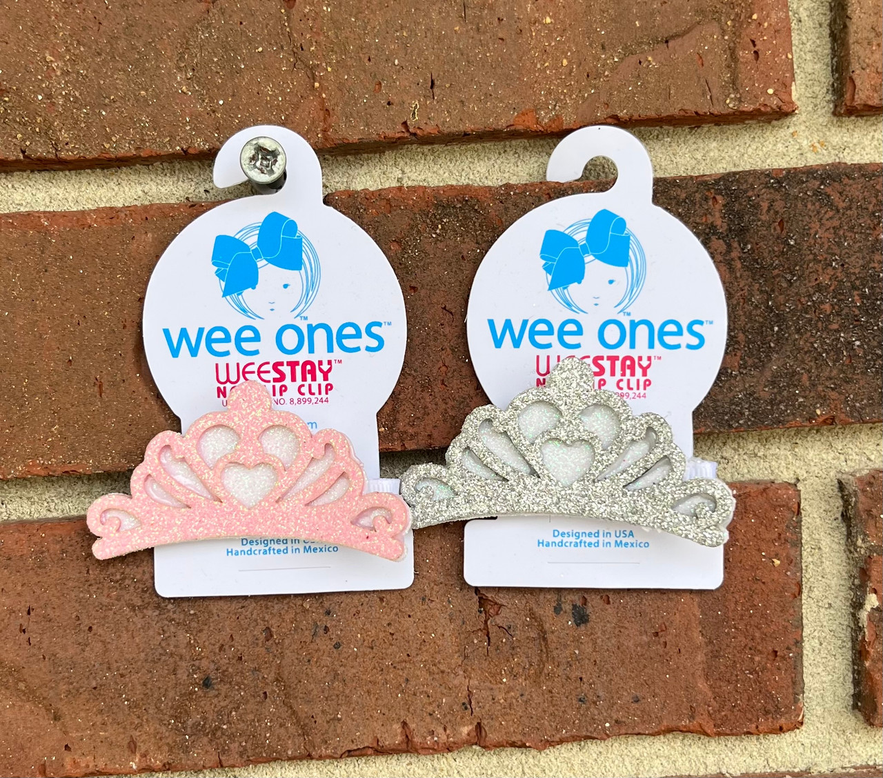 Glitter foam tiara hair clip - klassy kids