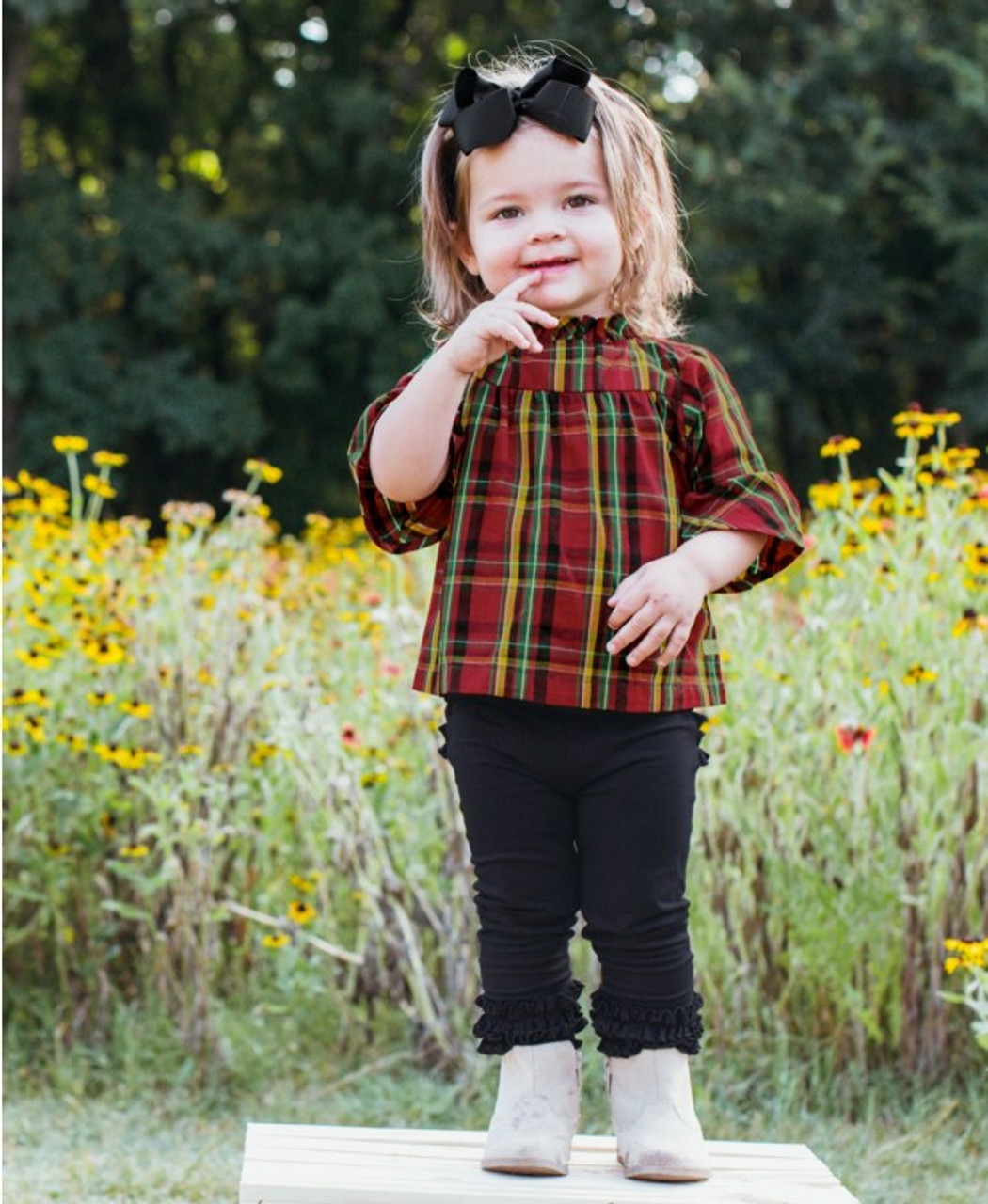 Ruffle Butts Remington Plaid Top - klassy kids Ruffle Butts Remington Plaid Top - klassy kids