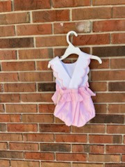 Lakeside Stripe Saylor Overall Pink - klassy kids