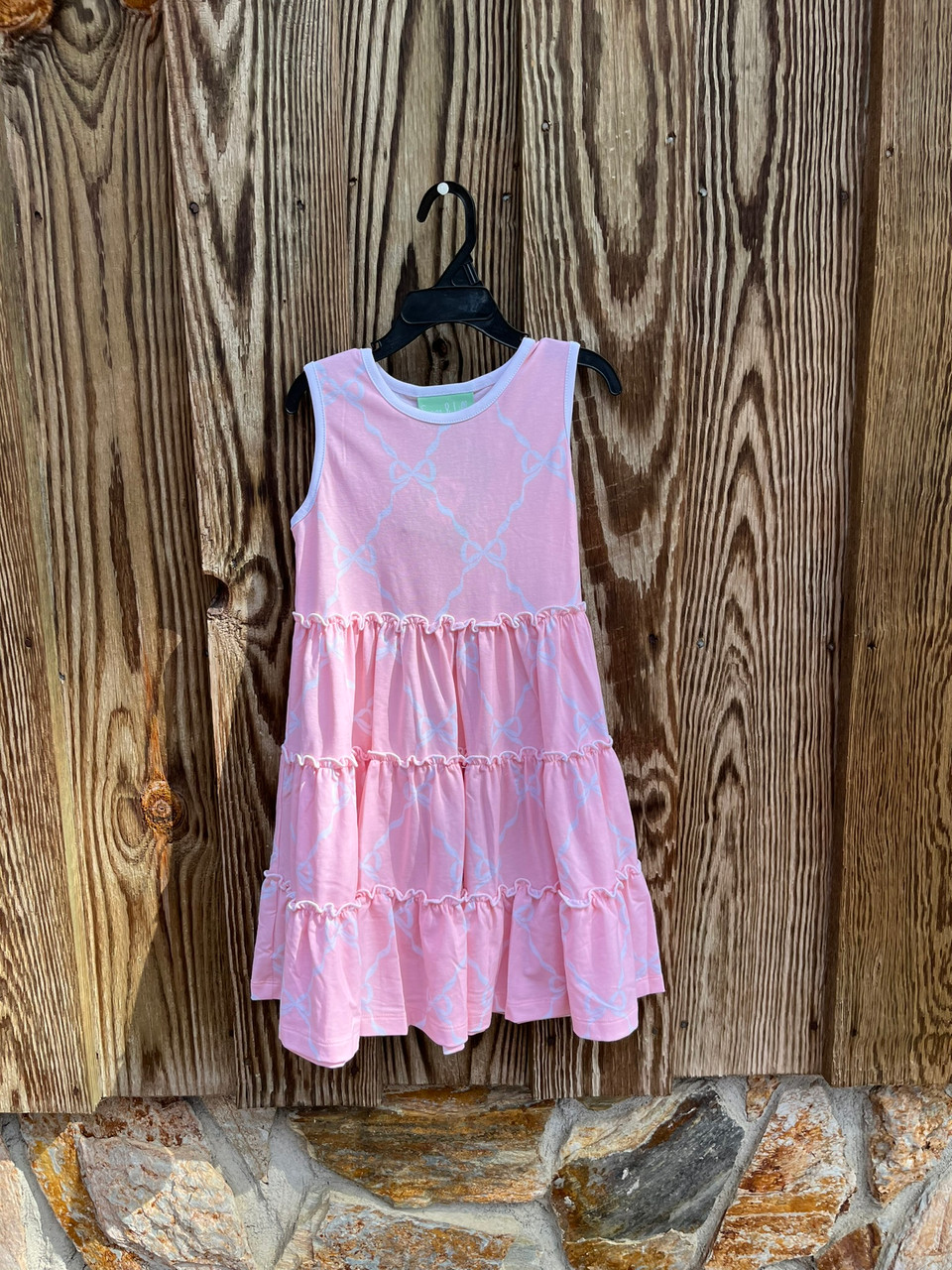 Pink Ribbon Panel Dress - klassy kids