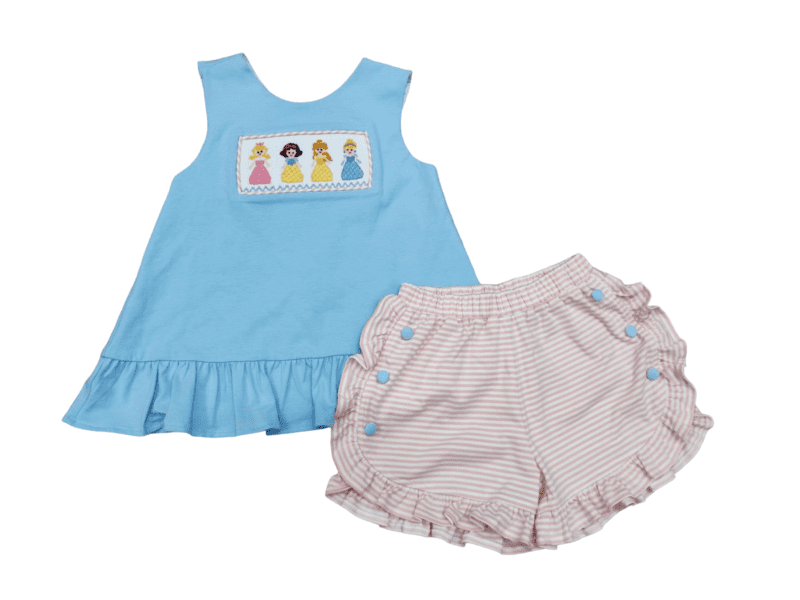 Princess Smocked Short Set - klassy kids