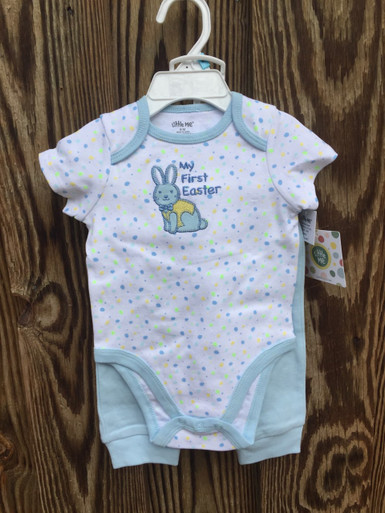 Little Me Bunny Pant Set with Hat Blue - klassy kids