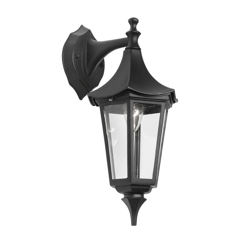 Haxby Black Downward IP44 Wall Light