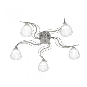 Portland Antique Chrome with Glass Wall Light