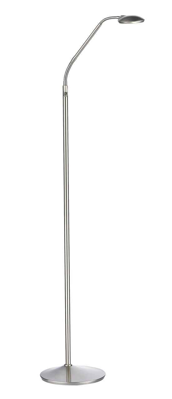 Wellington Satin Chrome LED Adjustable Floor Lamp