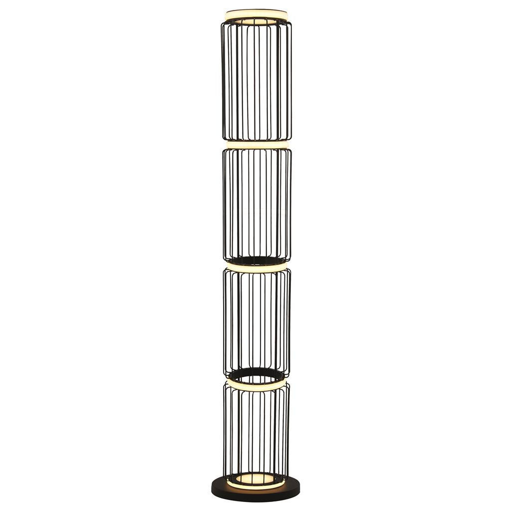 Flow Black with White LED Floor Lamp