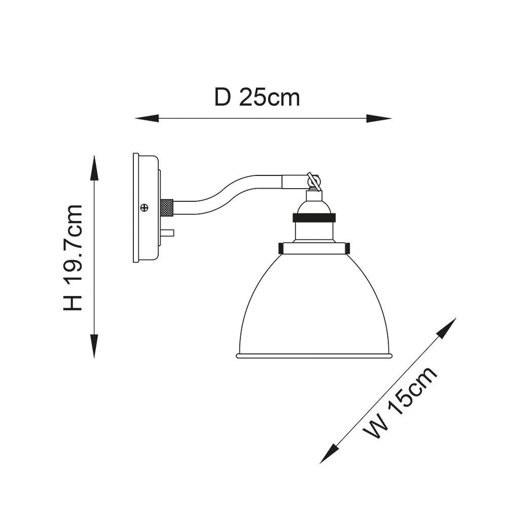 Franklin Aged Pewter and Black Adjustable Wall Light