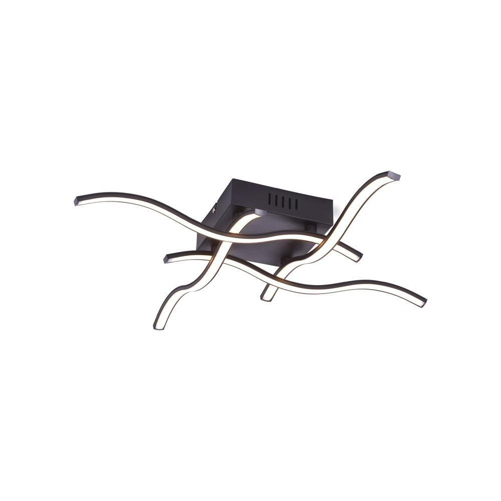 WAVE 4 Light Silver Medium Square Ceiling Light