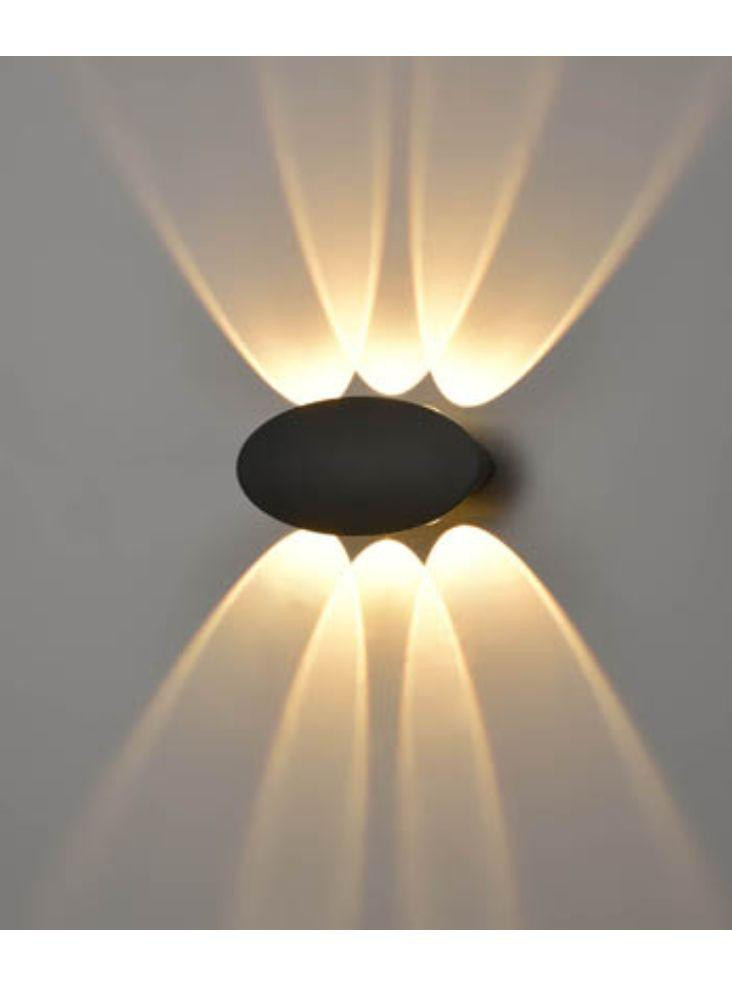 Aura Matt Black Square LED IP54 Wall Light