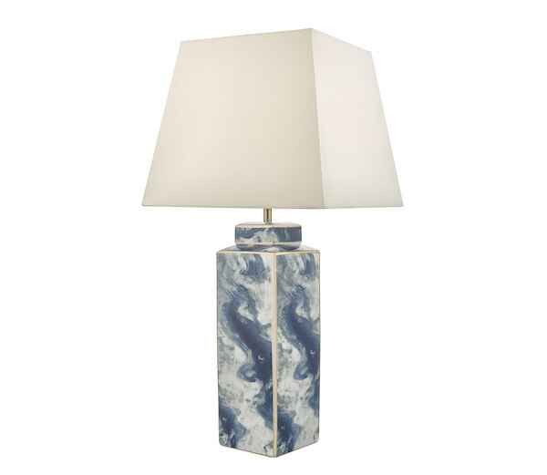 Ely Blue & White Ceramic Table Lamp Base Only