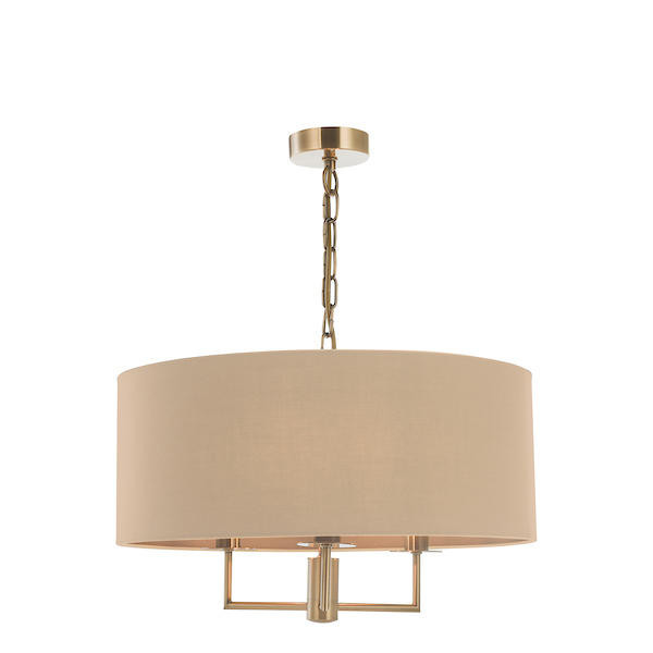 Ronda 3 Light 40cm Ecru Shade, Diffuser Pendant Light