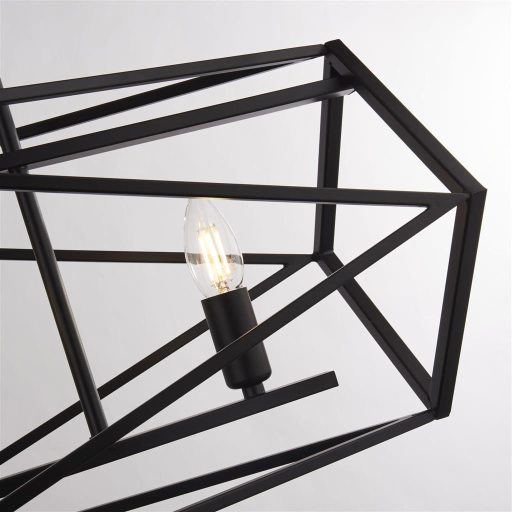 Chassis 5 Light Black Bar Open Frame Bar Pendant Light