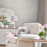 Laura Ashley Dove Grey Silchester Wallpaper | The Online Lighting Store