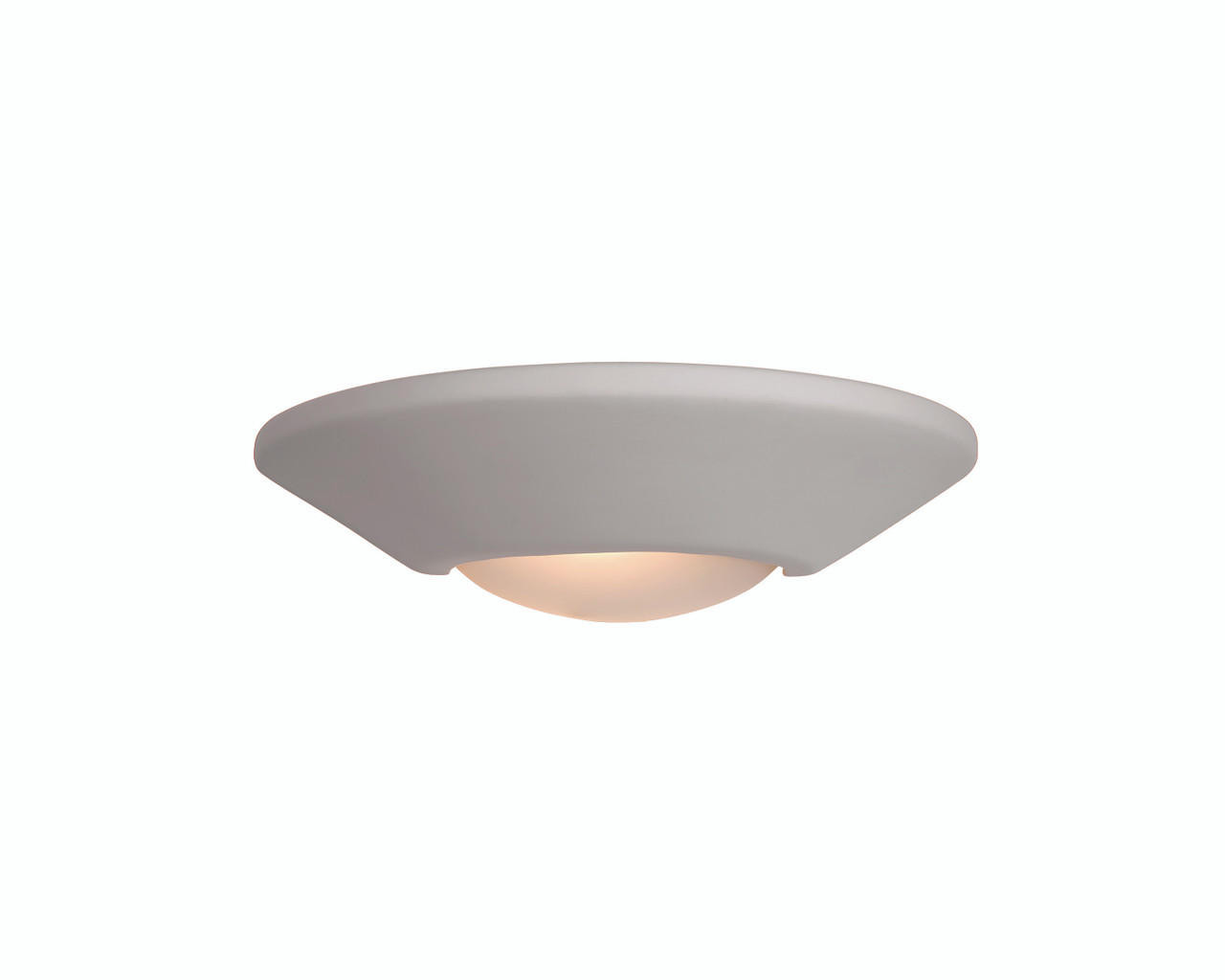 Bowled Ceramic Unglazed Paintable Wall Light