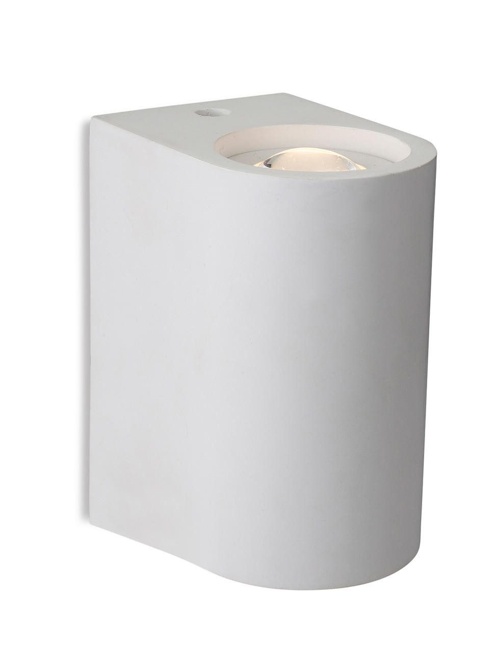 Gallery White Round Plaster Paintable LED Wall Light