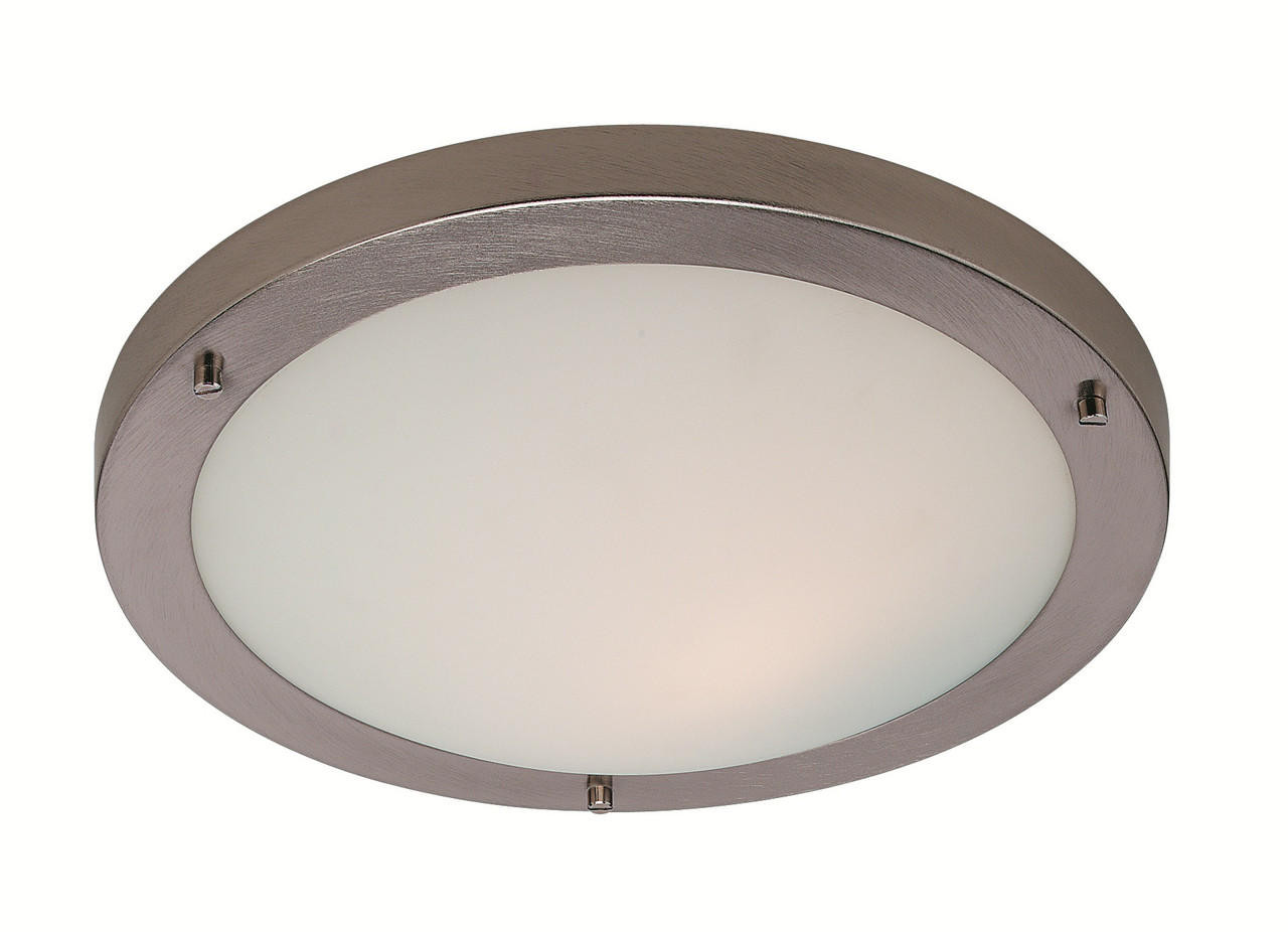 Rondo Chrome with Opal Glass IP44 LED Flush Ceiling or Wall Light