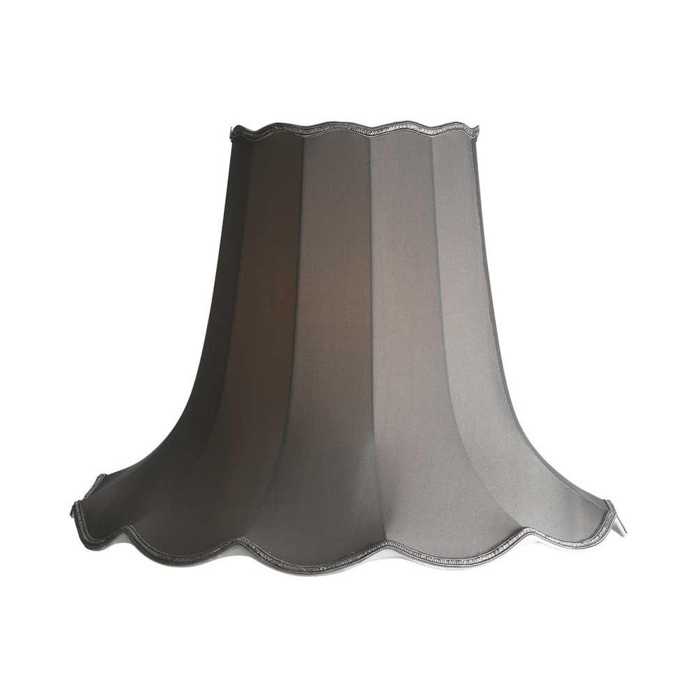 Scallop Slate Grey with Fringe 40cm Shade Only