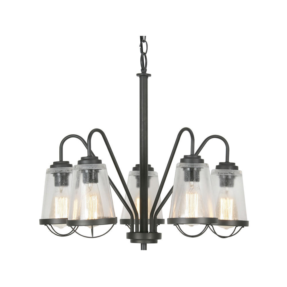 Tromso 3 Light Black Silver Metallic Pendant Light