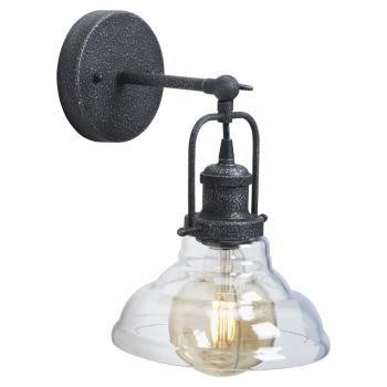 Corfe Black Silver Metallic Wall Light