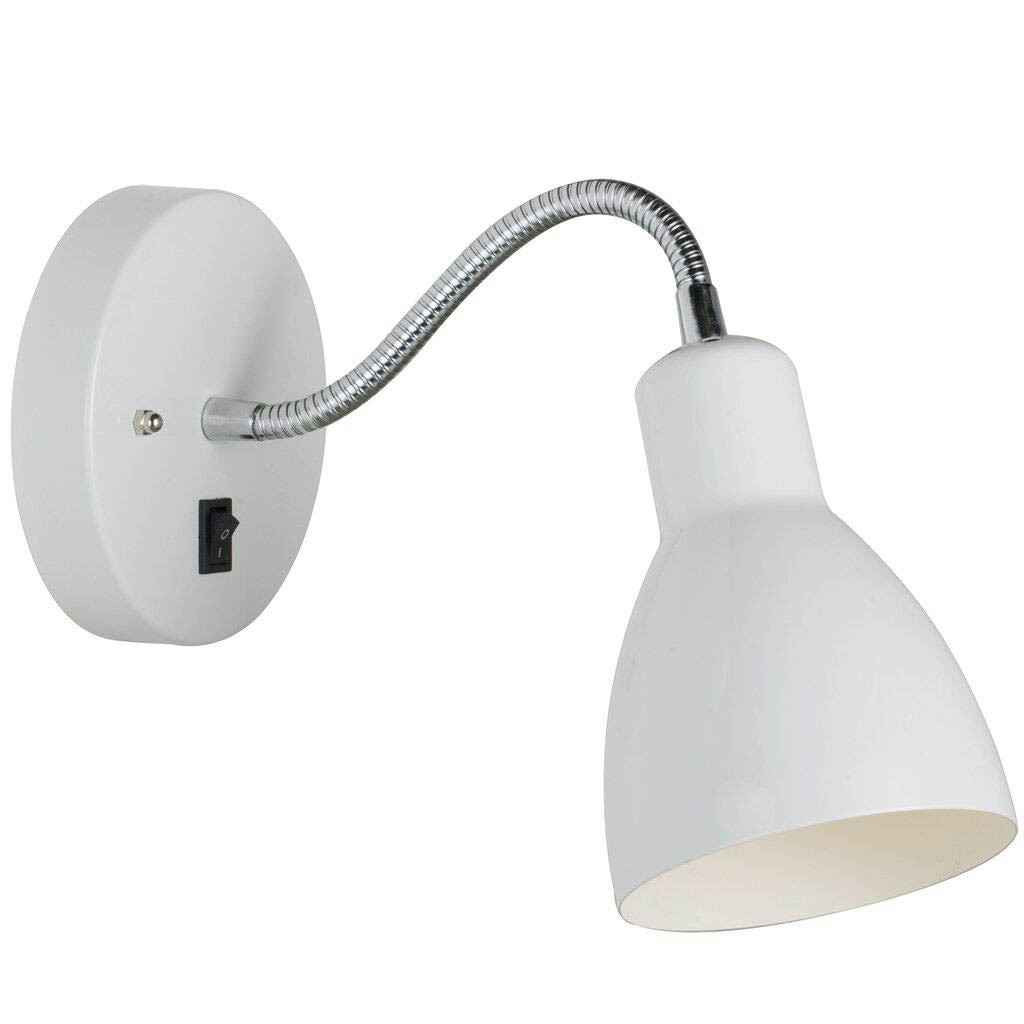 Cyclone Adjustable Flexi Black & Chrome Wall Light, Switch