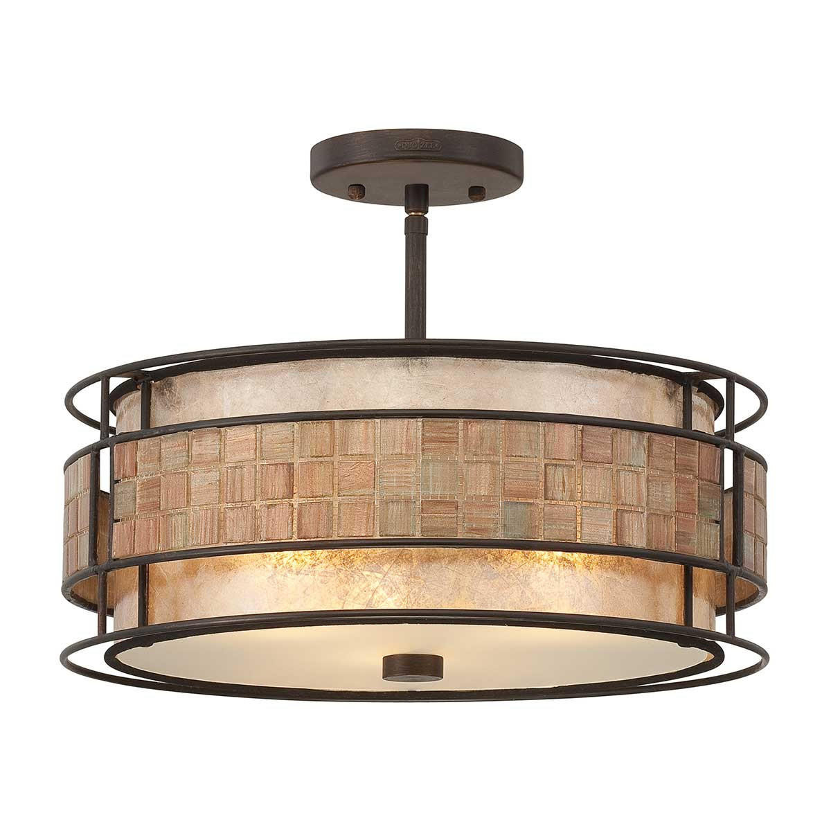 Madison 3 Light Taupe Semi Flush Ceiling Light
