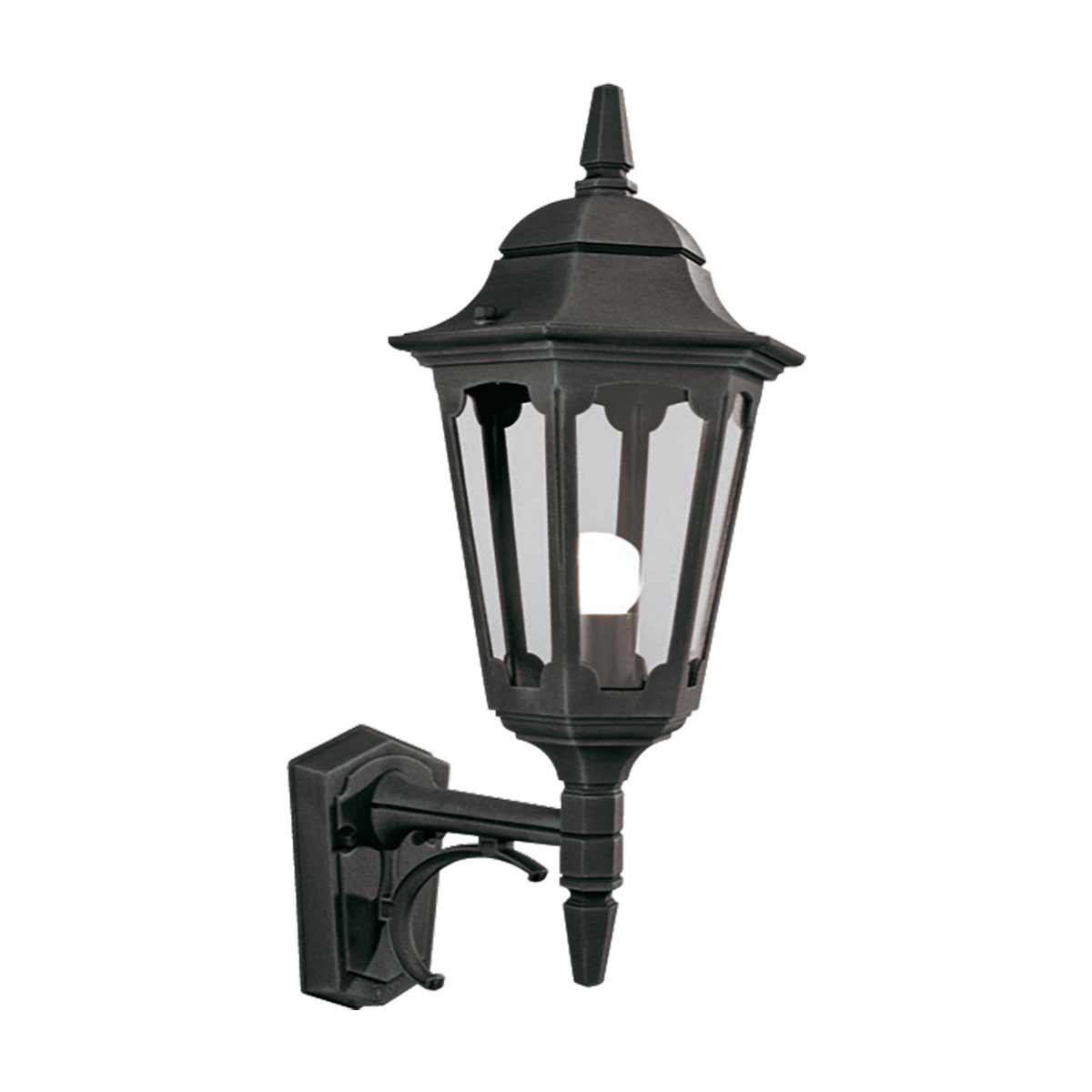 Haxby Black Upward IP44 Wall Light