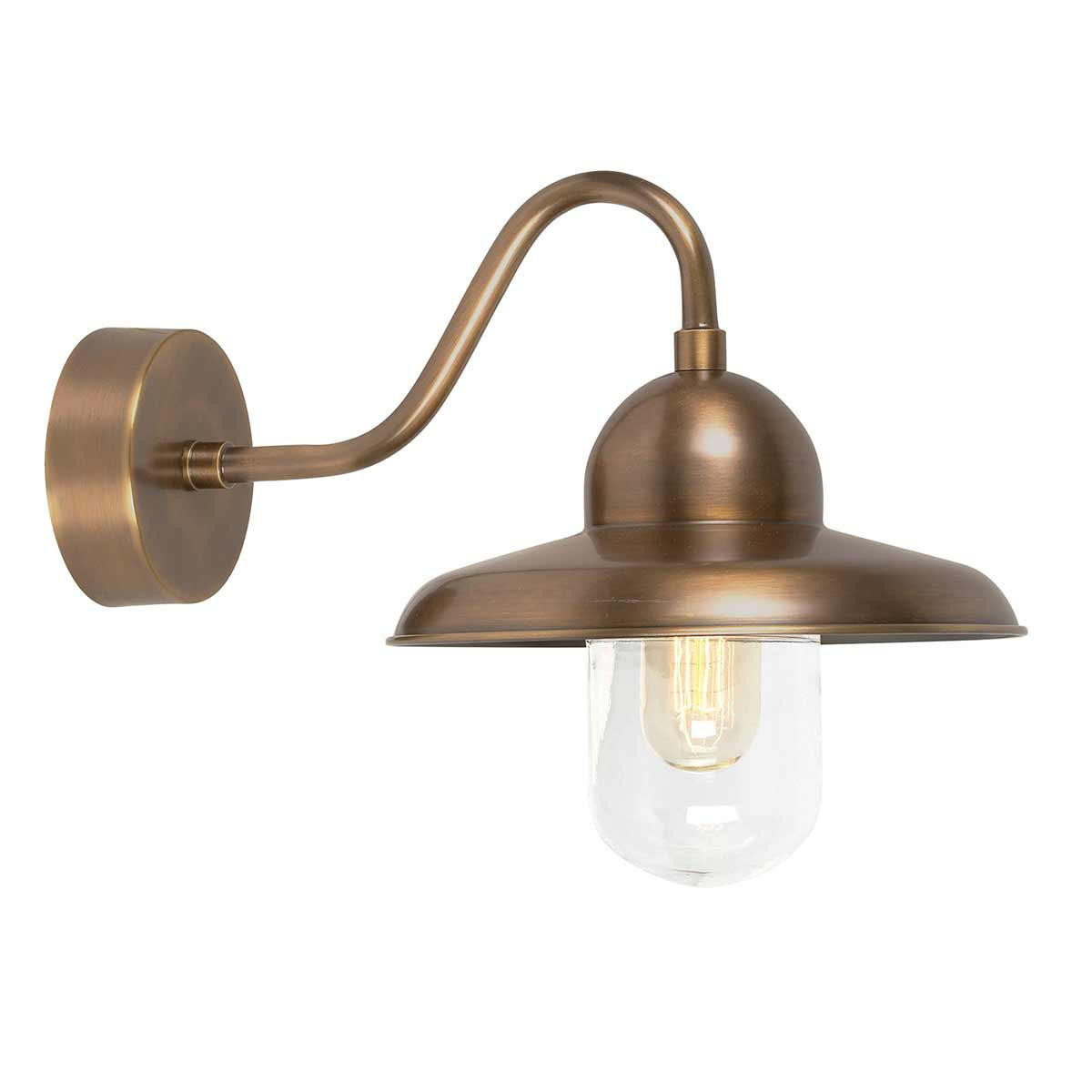 St Martins Aged Brass IP44 Wall Light