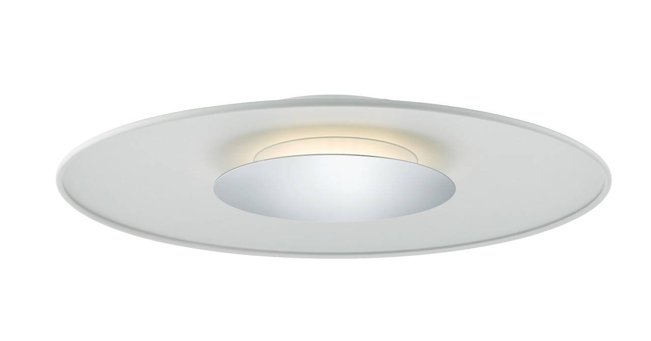 Akelia Acrylic Large Stainless Steel LED Flush Ceiling Light