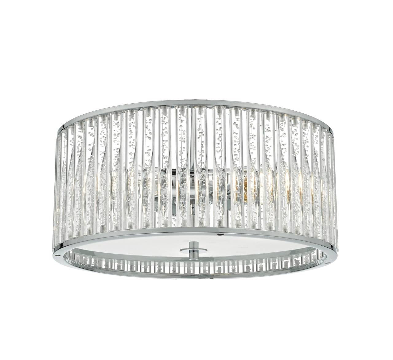 Aden White with Acrylic Diffuser IP44 Flush Ceiling Light