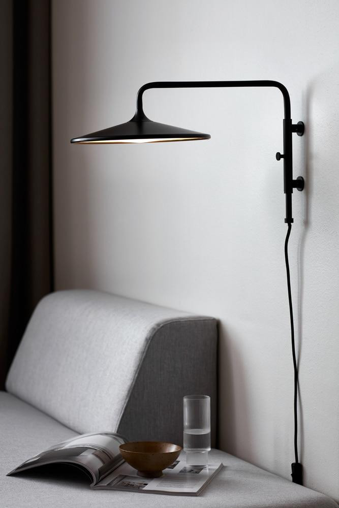 Balance Matt Black Dimmable LED Wall Light