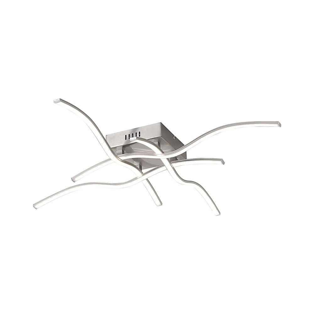 WAVE 4 Light Silver Medium Square Ceiling Light