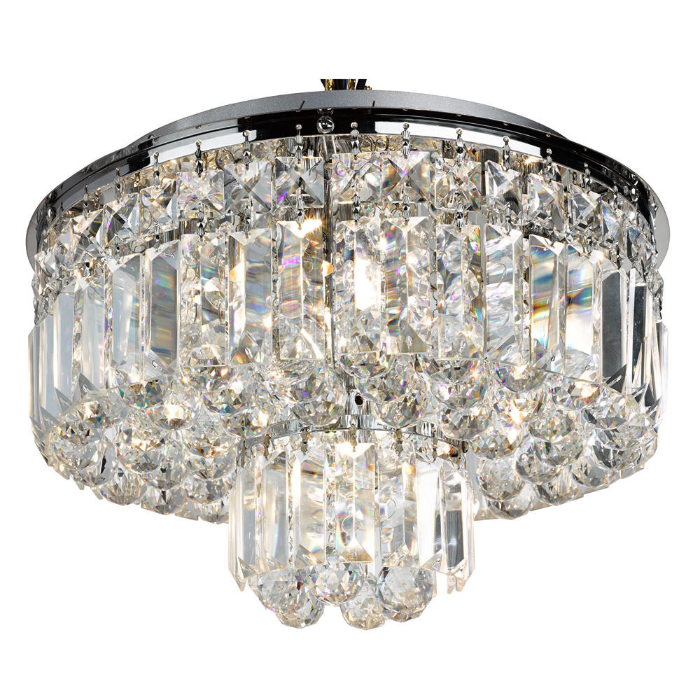 Basfor 3 Light Gold and Crystal Ceiling Light