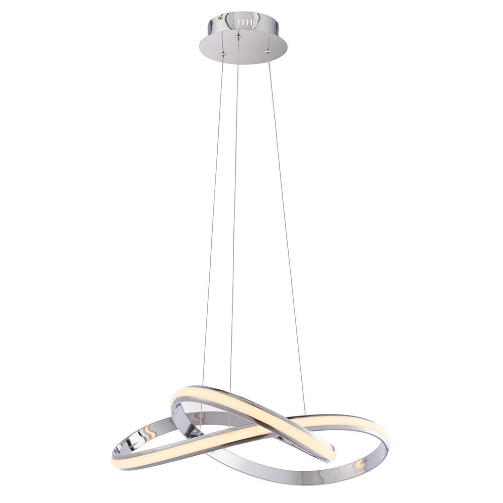 Aria Chrrome with White Diffuser Pendant Light