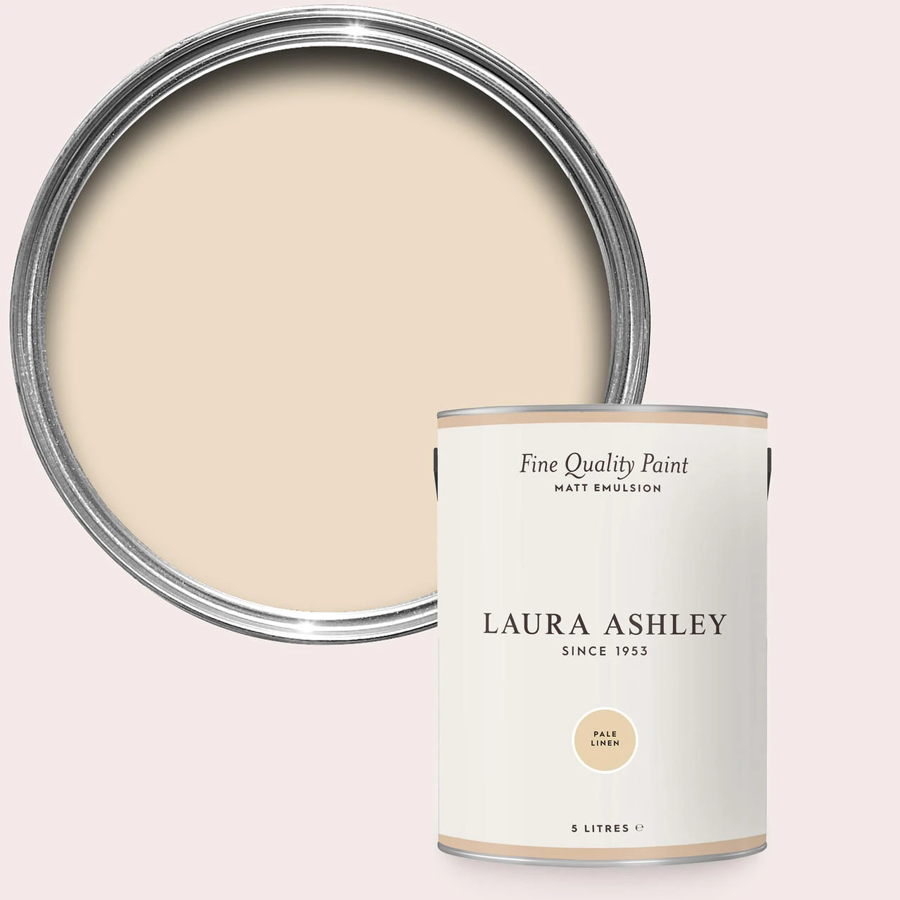 Laura Ashley Pale Ivory 5l Matt Emulsion Paint | The Online Lighting Store