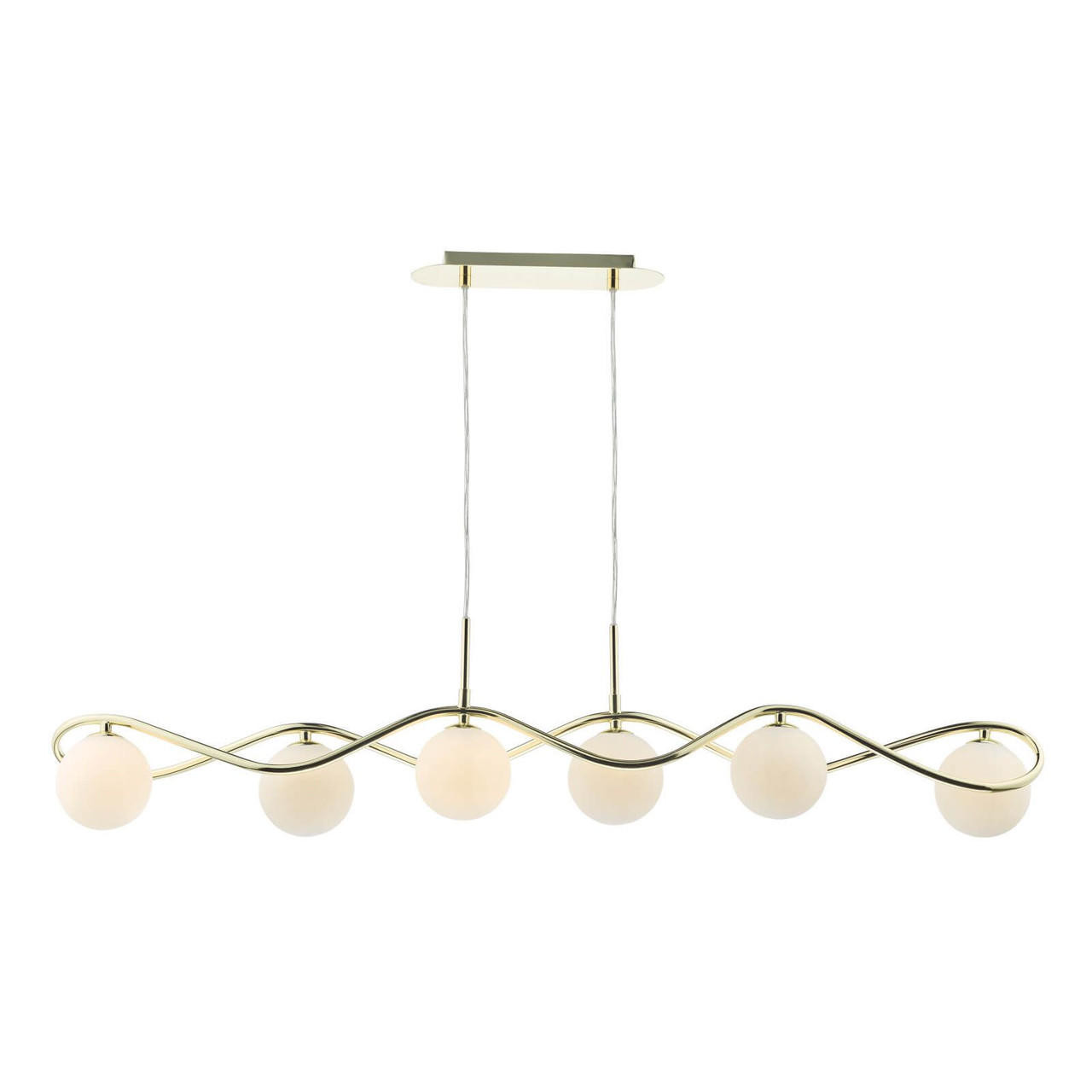 Vision 3 Light Gold with Glass Diffusers Bar Pendant Light