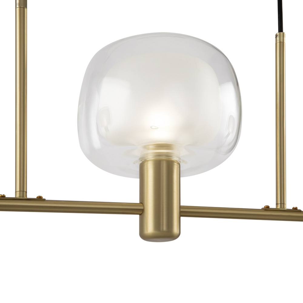 Vision 3 Light Gold with Glass Diffusers Bar Pendant Light