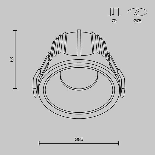 Alfa LED White 15W 4000K Dimmable Round Recessed Light