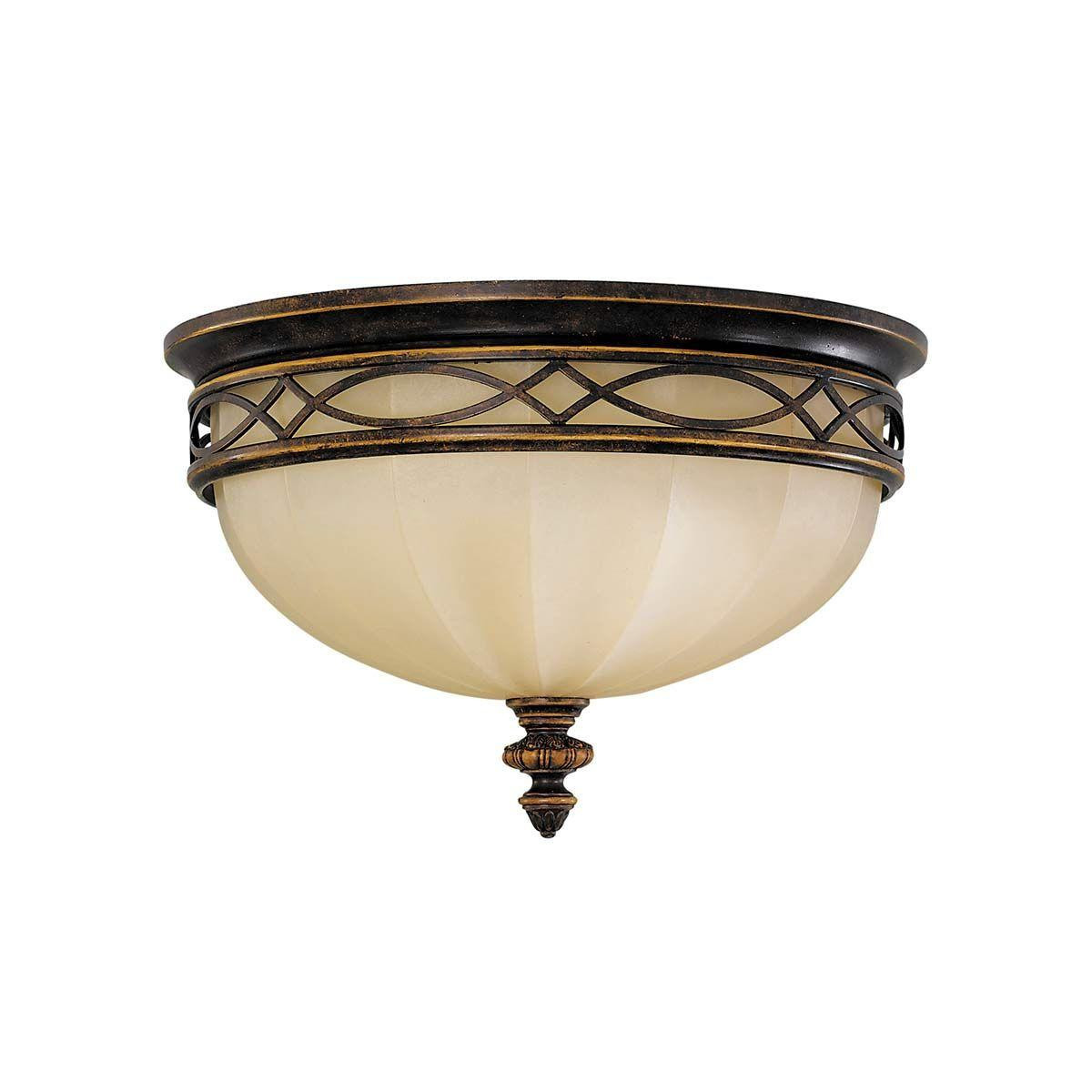 Drawing Room 2 Light Walnut Semi Flush Ceiling Light