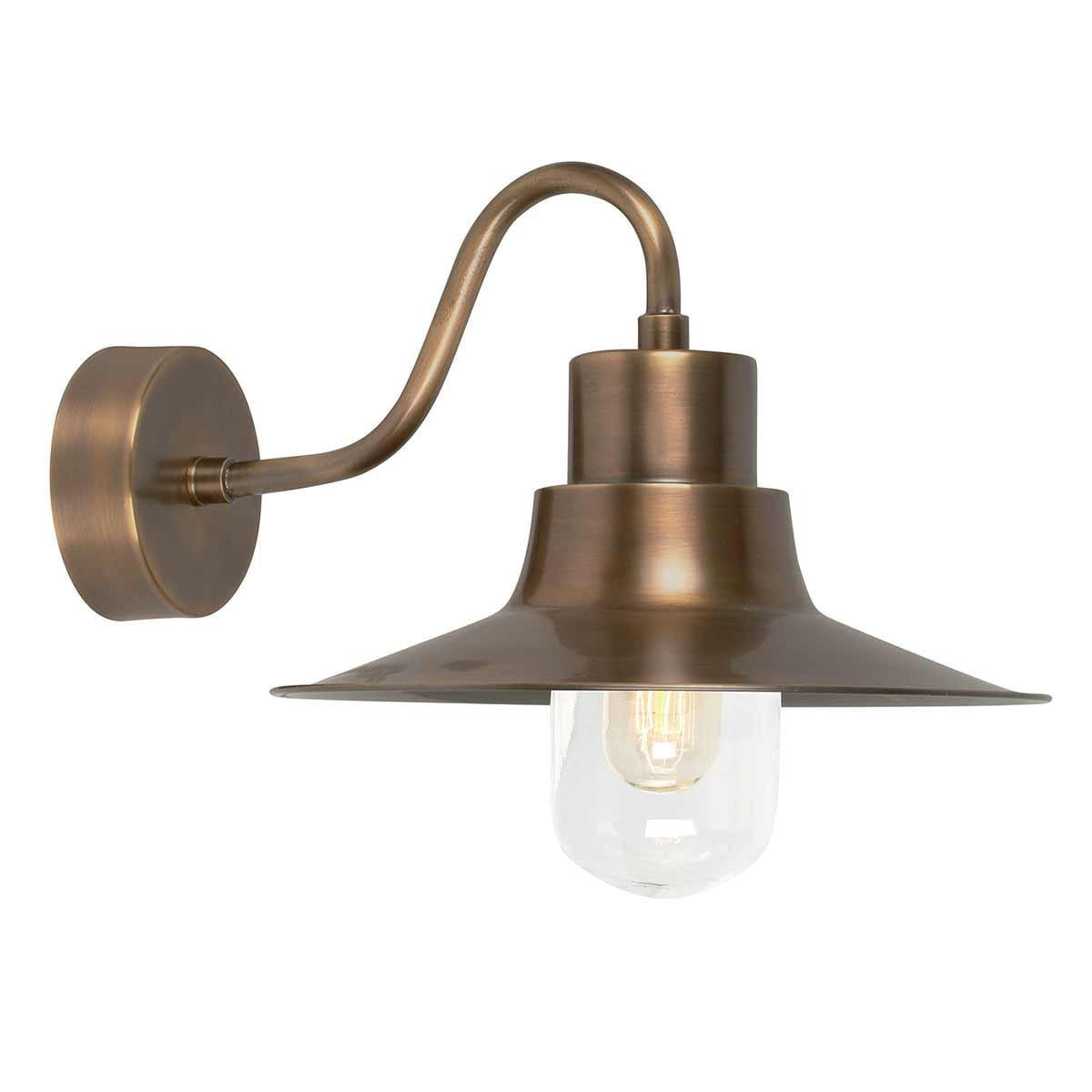 St Martins Aged Brass IP44 Wall Light