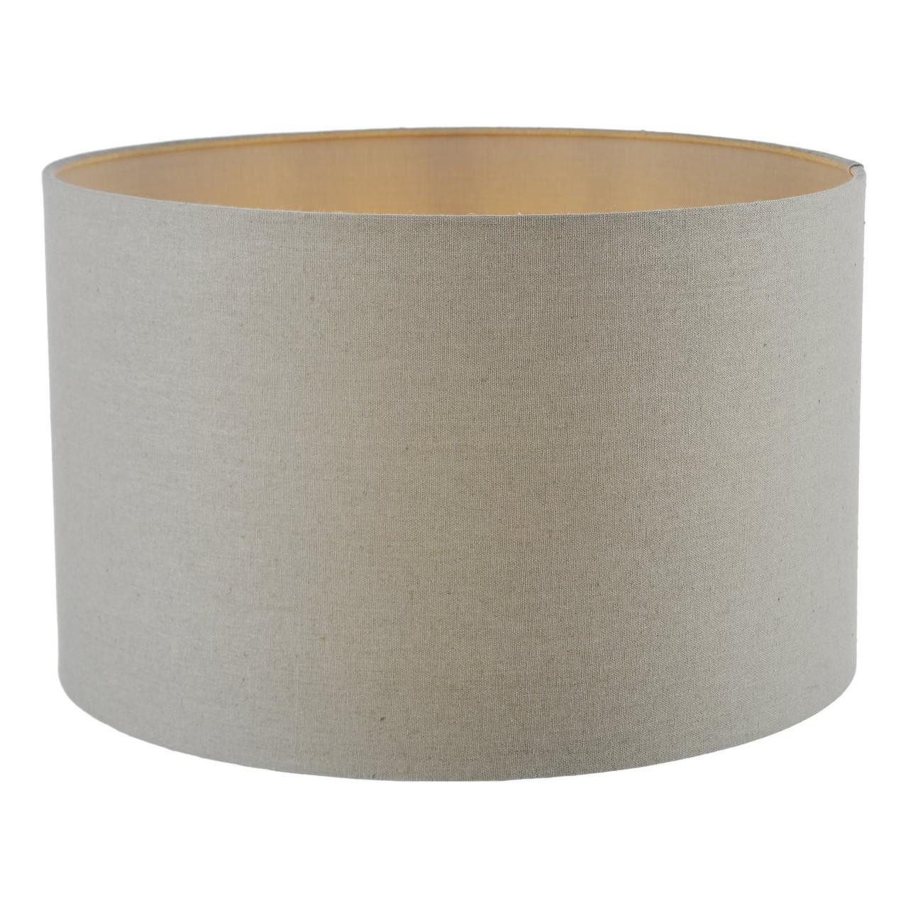 Pyramid Grey Linen Drum 25cm Shade Only