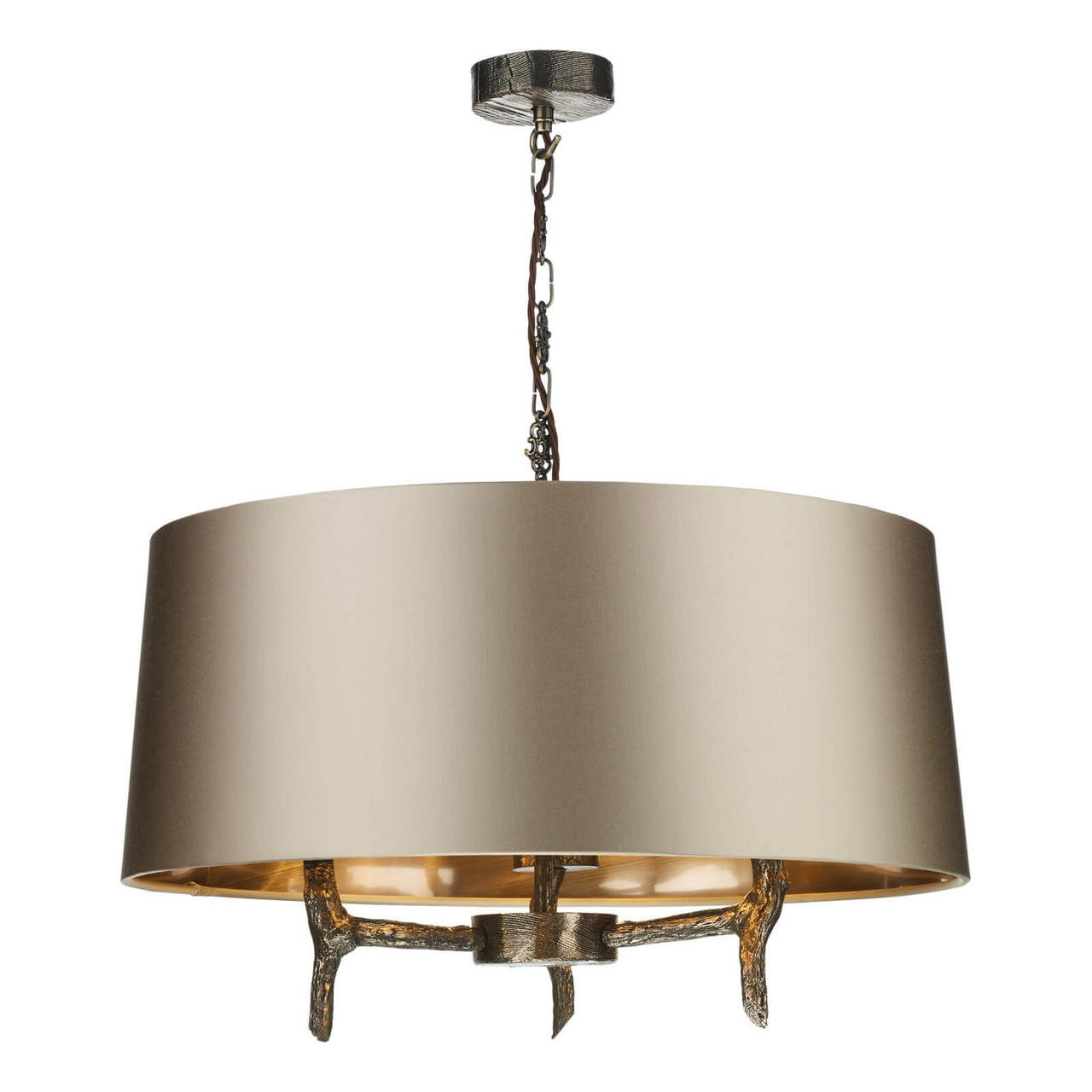 Joshua 6 Light Polished Bronze Shaded Pendant Light